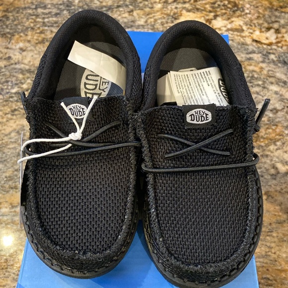 Hey Dude | Shoes | Hey Dude Toddler Shoe Black On Black New In Box ...